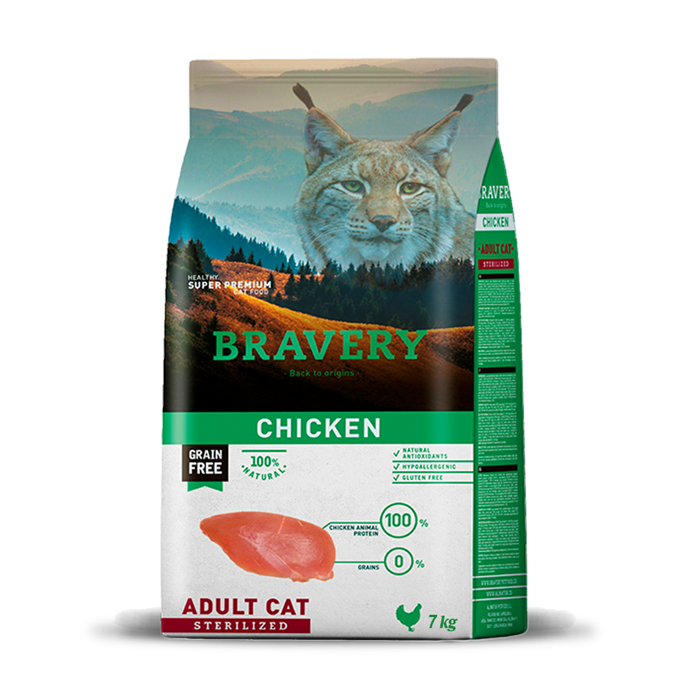 Bravery Pet Food: Premium Sterilized Cat Chicken Recipe for a Healthy ...